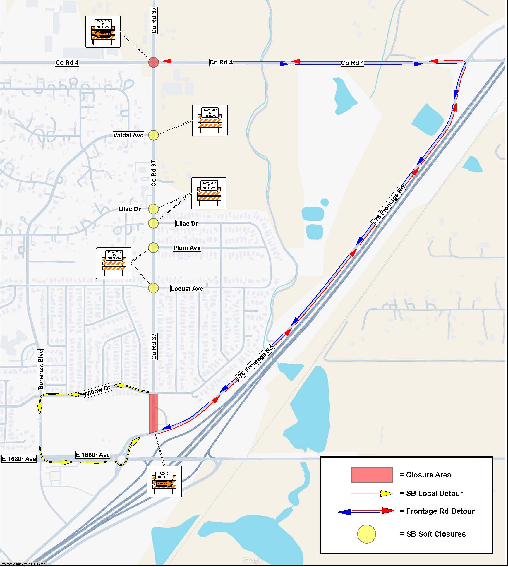 ROAD OPEN - WCR 37 between Willow and I-76 Frontage Open: 11/12/2025 ...